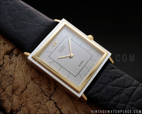New Old Stock very rare Citizen melody alarm Dress Quartz vintage watch ...