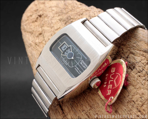 New Old Stock Buler Super-Nova jump hour watch, strong vintage ...