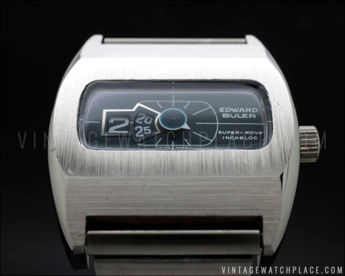 New Old Stock Buler Super-Nova jump hour watch, strong vintage ...