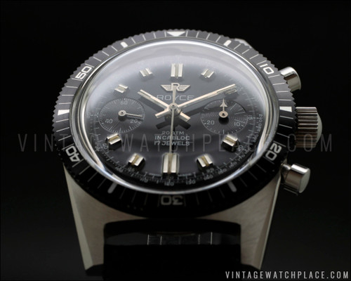 New Old Stock 70's Royce Diver's Chronograph mechanical vintage watch ...