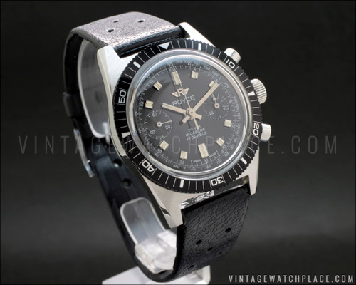 New Old Stock 70's Royce Diver's Chronograph mechanical vintage watch ...