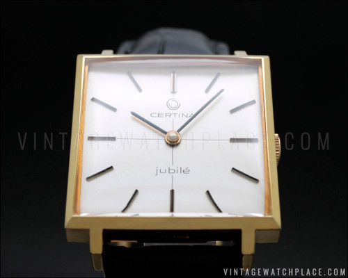 New Old Stock 60's Certina Jubilé square Dress vintage watch, very ...