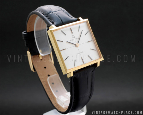 New Old Stock 60's Certina Jubilé square Dress vintage watch, very ...