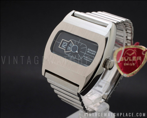 New Old Stock Buler Super-Nova jump hour watch, strong vintage ...