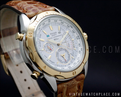 New Old Stock ULTRA RARE Pulsar Racing Chronograph vintage watch ...
