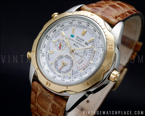 New Old Stock ULTRA RARE Pulsar Racing Chronograph vintage watch ...