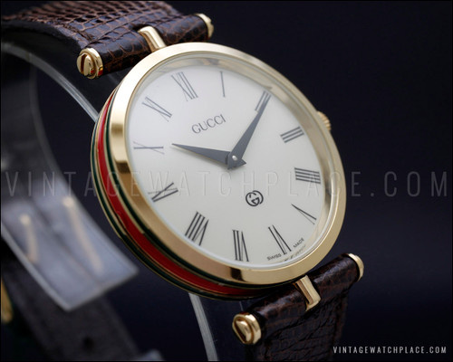 New Old Stock Gucci vintage watch, from the 80's, beautiful cream dial ...