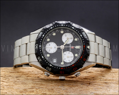 New Old Stock Diver's Kronos Chronograph vintage watch, panda dial, 100 ...