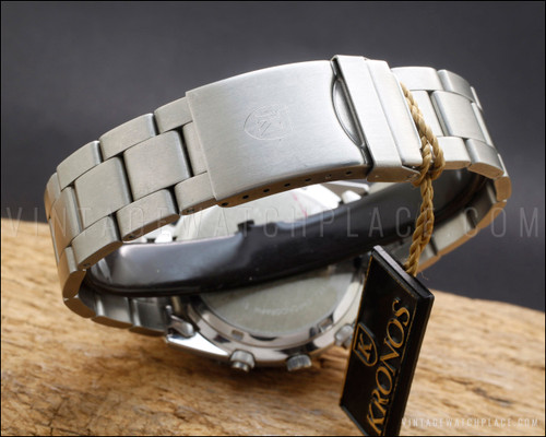 New Old Stock Diver's Kronos Chronograph vintage watch, panda dial, 100 ...