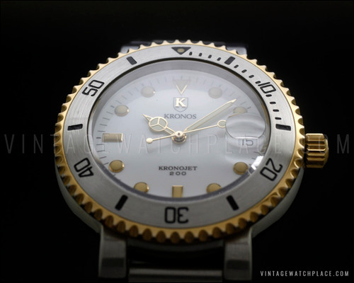 New Old Stock Diver's Kronos Kronojet 200 vintage watch, beautiful dial ...