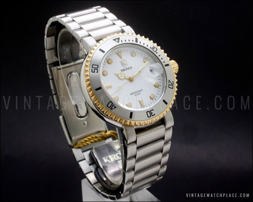 New Old Stock Diver's Kronos Kronojet 200 vintage watch, beautiful dial ...