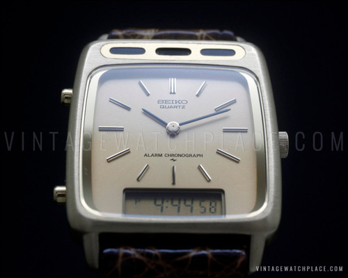 New Old Stock 1980 retro Seiko Duo Display Quartz vintage watch, Alarm ...