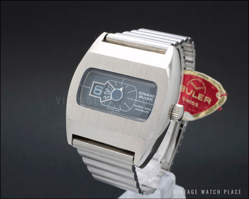 NOS Buler Super-Nova jump hour watch, strong vintage mechanical watch ...