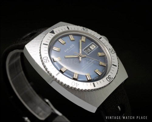 New Old Stock Helsa rare Diver's vintage mechanical watch, Swiss made ...