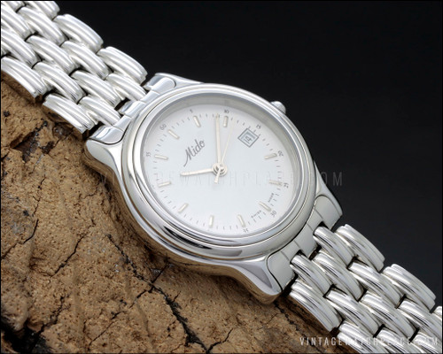New Old Stock Ladies Mido quartz Dress vintage watch, all stainless ...