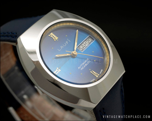 New Old Stock Laufi Automatic vintage watch, NOS, ETA 2879 Swiss movement
