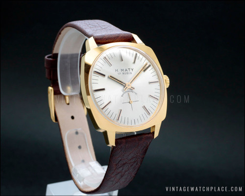 New Old Stock H. Maty mechanical vintage watch, from the 70's, classic ...