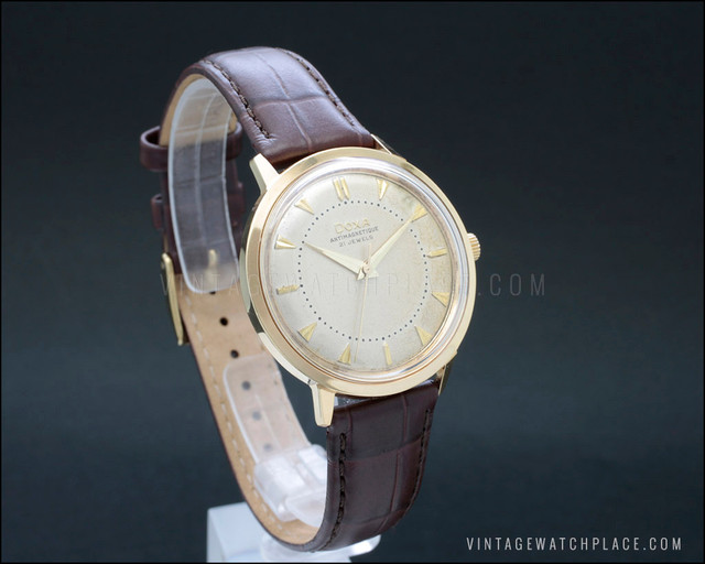 Very rare Doxa Dead Seconds mechanical vintage watch, gold plated ...