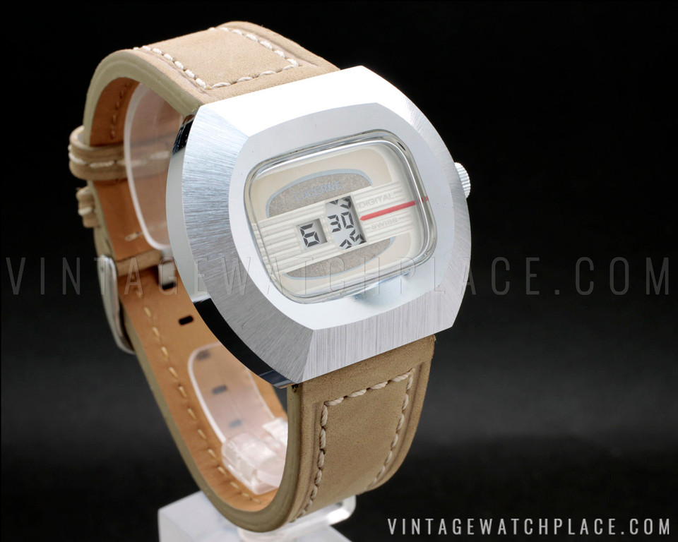 New Old Stock very retro 70's Lucerne Digital Jump hour vintage ...