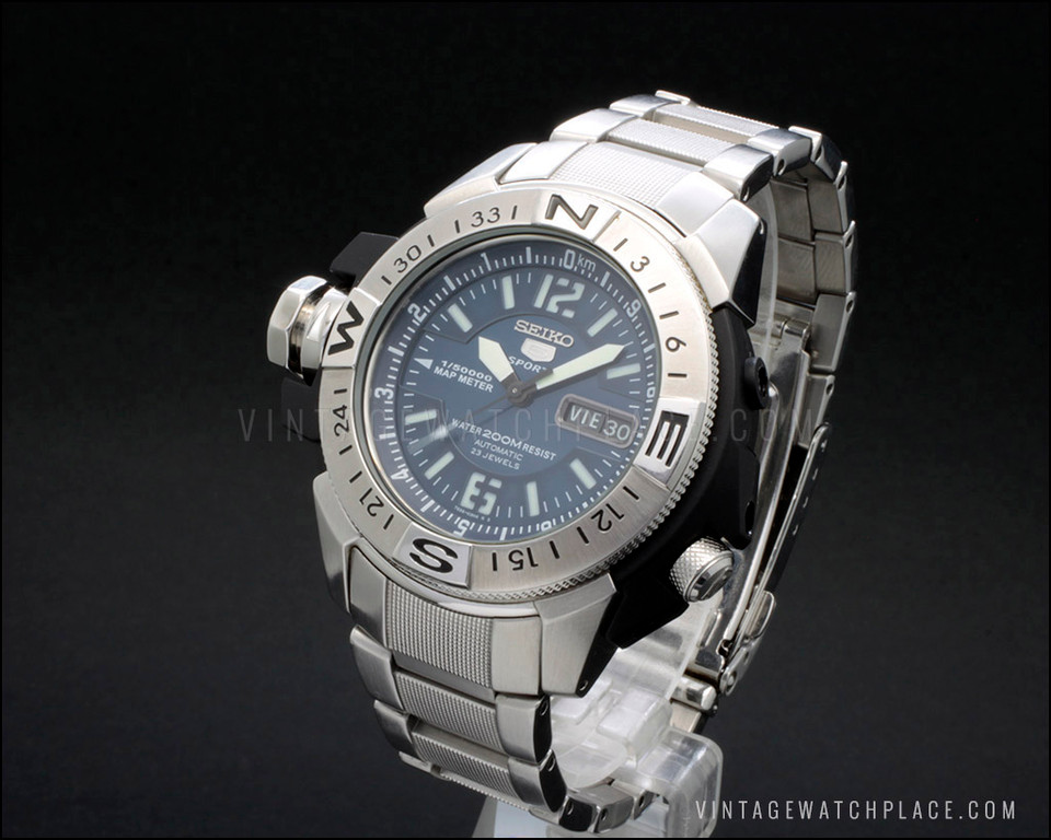 Seiko 5 Map meter automatic watch, monster watch, SKZ223K1 7S36-02K0 ...