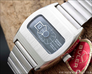 New Old Stock Buler Super-Nova jump hour watch, strong vintage ...
