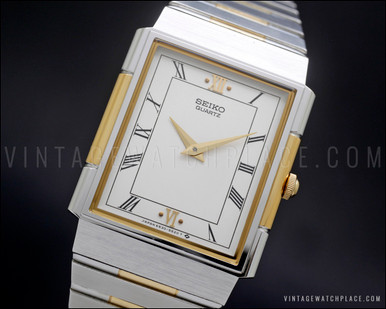 New Old Stock 1984 Seiko dress flat Quartz vintage watch, New Old Stock ...