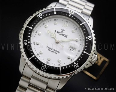 New Old Stock Diver's Kronos Professional 100 Meter vintage watch, 100% ...