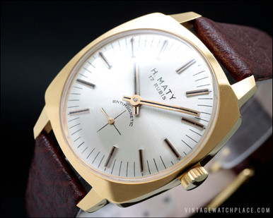 New Old Stock H. Maty mechanical vintage watch, from the 70's, classic ...