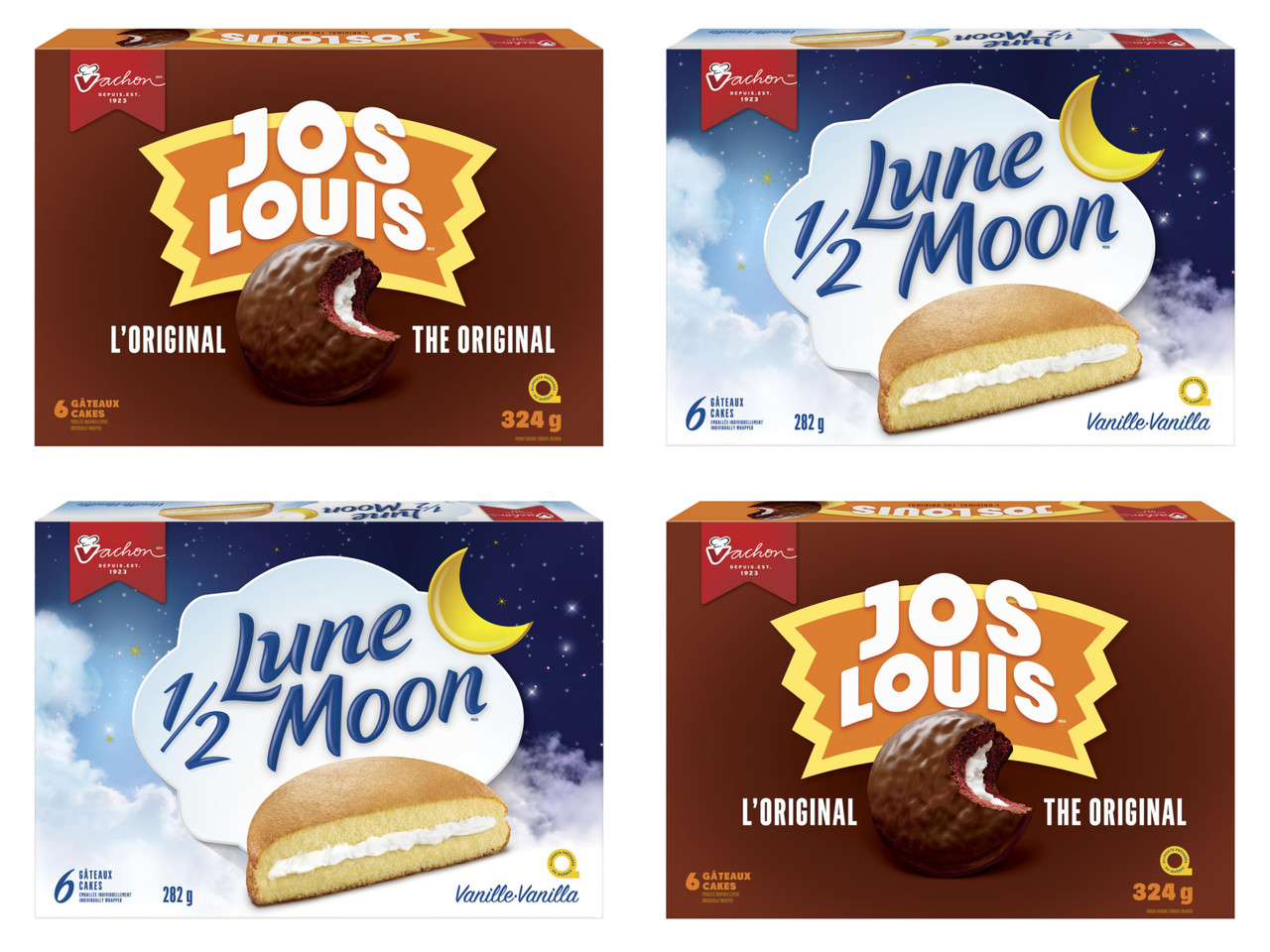 400 units of VACHON 1-2 Lune Moon Vanilla Flavour Cakes And VACHON The ...