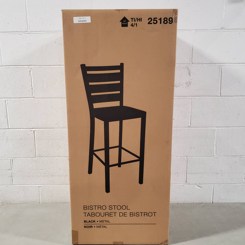 1 Units of Staples Bistro Stool Metal with Foot Rest - Black Metal ...