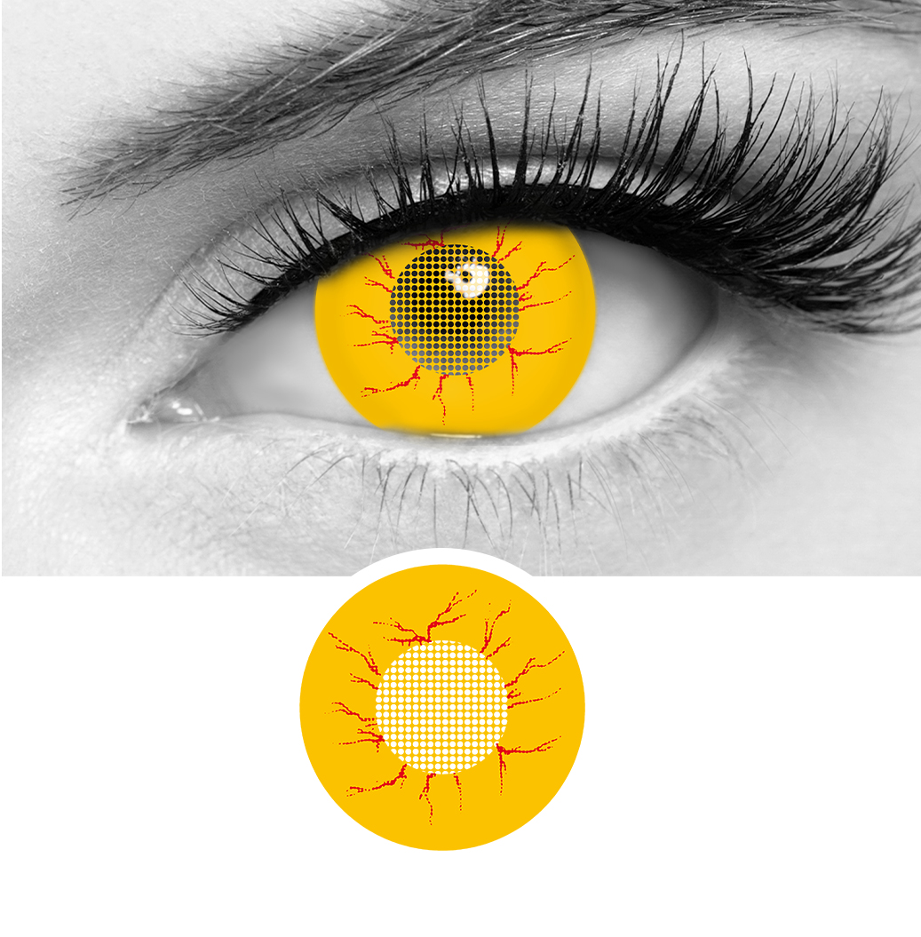 Red party contact colored lense