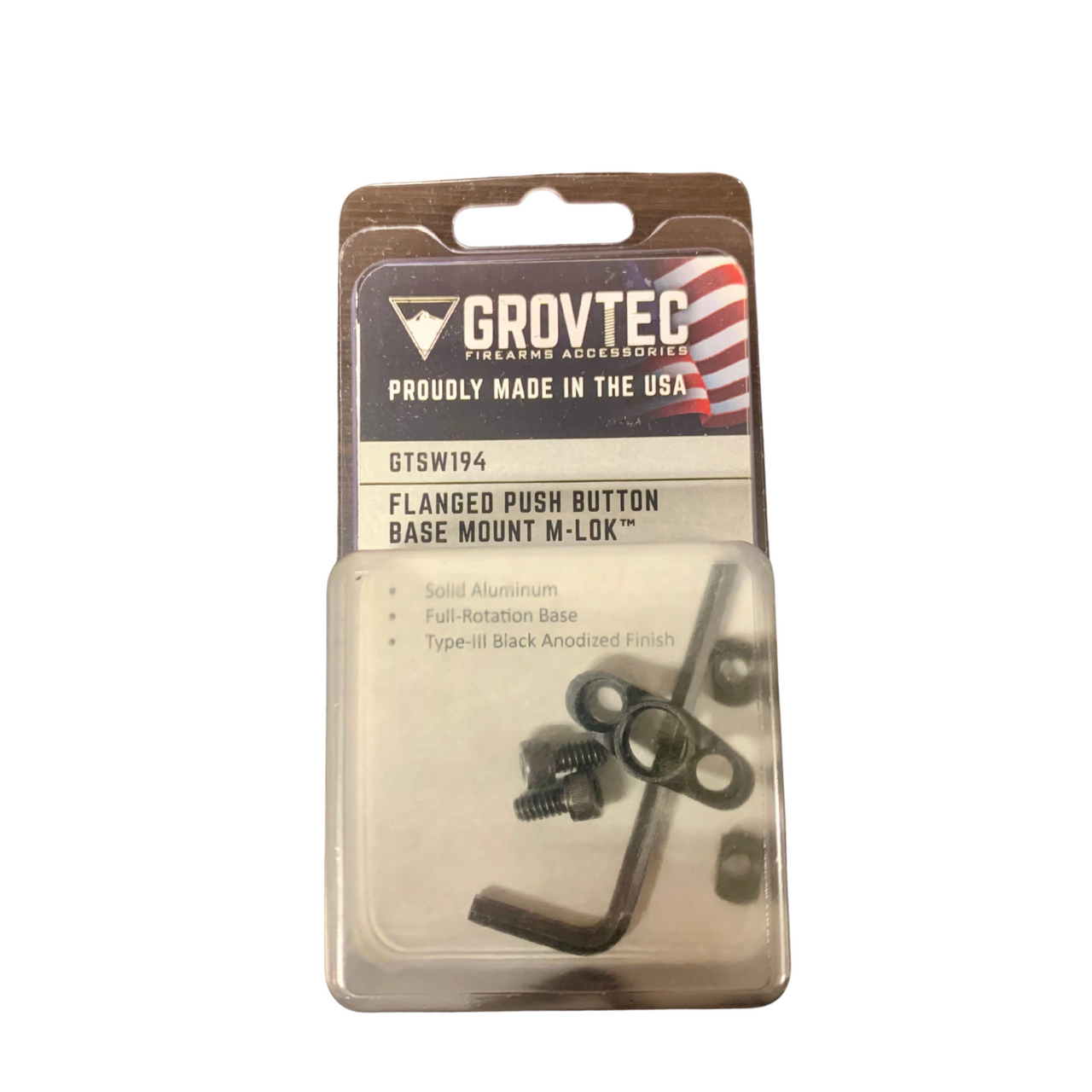 GROVTEC FLANGED PUSH BUTTON BASE MOUNT M-LOK - ATS Tactical Gear