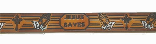 Jesus Saves Genuine Leather Belt | USA Made Cowhide | Leather Bound NJ