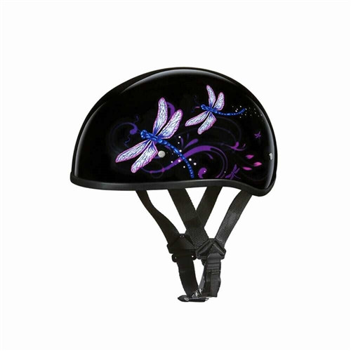 Purple Dragonfly Ladies Motorcycle Helmet - Daytona DOT | Leather Bound NJ
