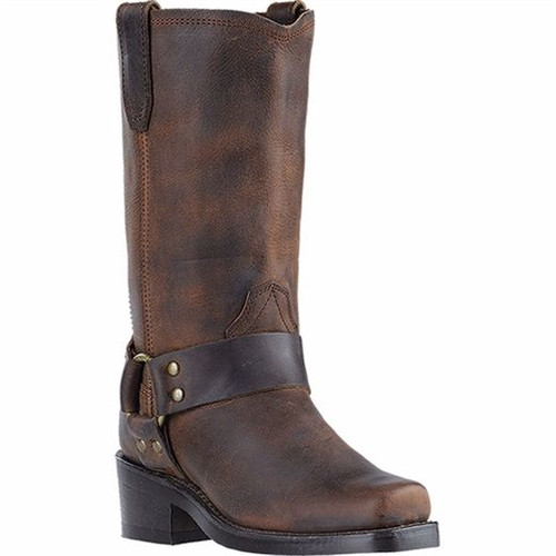 Ladies Distressed Brown Harness Boots | Dingo | Leather Bound NJ