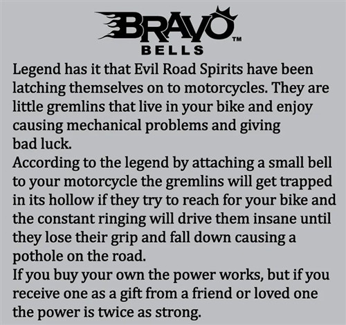Bravo Bell Motorcycle Guardian Bells: Cross & Wings