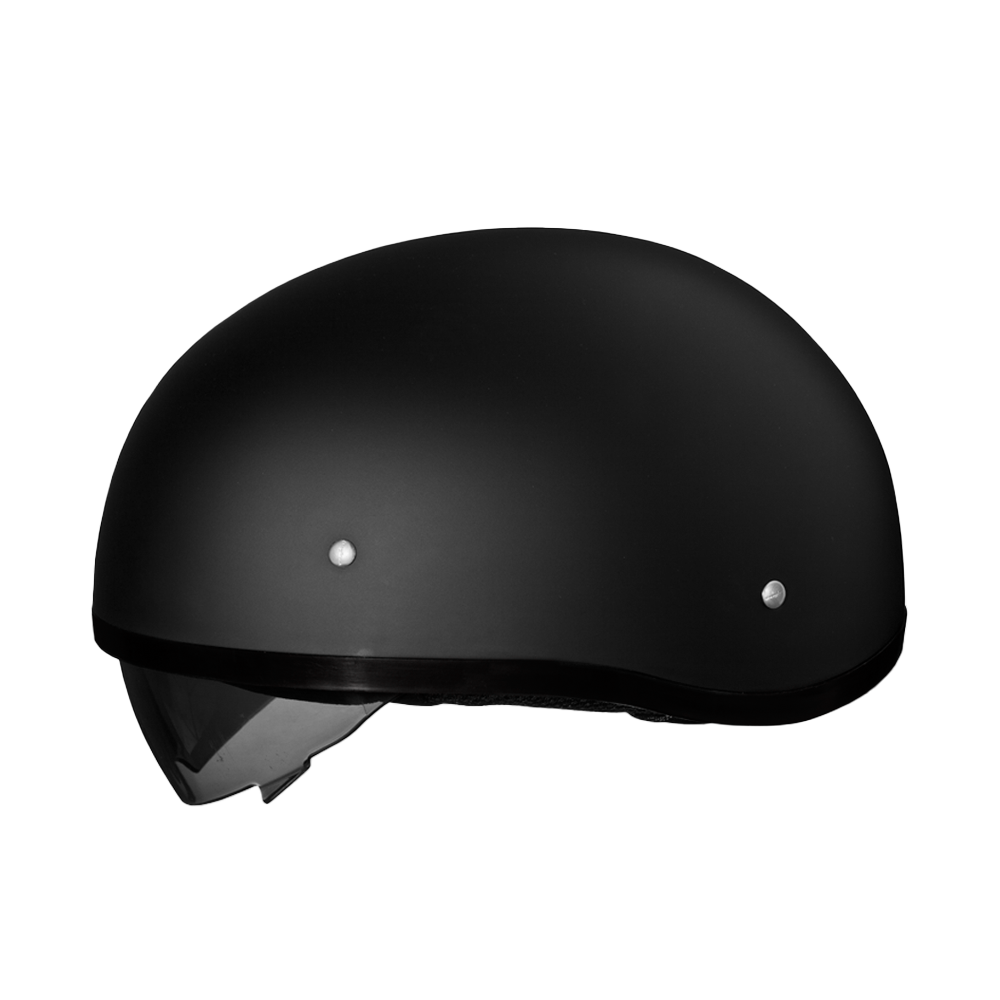 Daytona Helmets Black Skull Cap Helmet with Retractable Visor - DOT ...