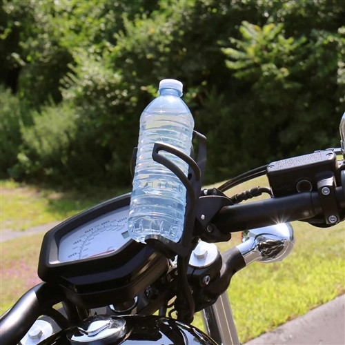 Quick Release Motorcycle Drink Holder - Can or Bottles Heavy-Duty Plastic