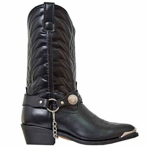 Laredo Men's Classic Cowboy Boots with Concho Harness | Leather Bound NJ