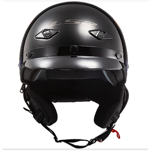 LS2 Bagger Motorcycle Half Helmet: USA Merica Eagle Graphic