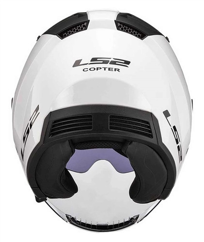 LS2 White Copter Helmet - Open Face, DOT Approved Motorcycle Helmet ...