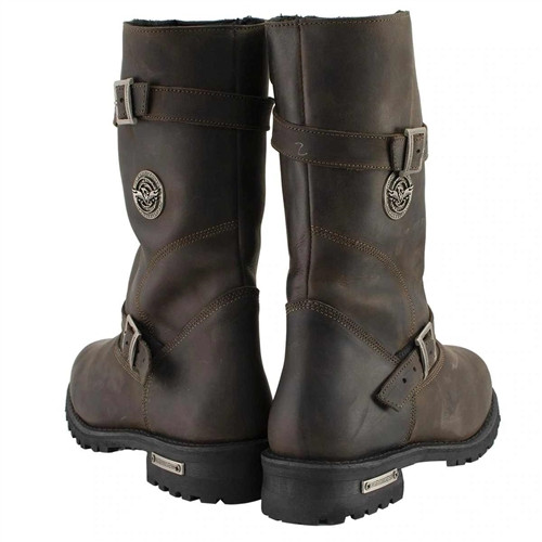 Milwaukee Leather Men's Brown Motorcycle Engineer Boots – Biker ...