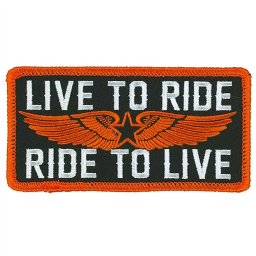 Live to Ride Ride to Live Biker Patch | Hot Leathers | Leather Bound NJ