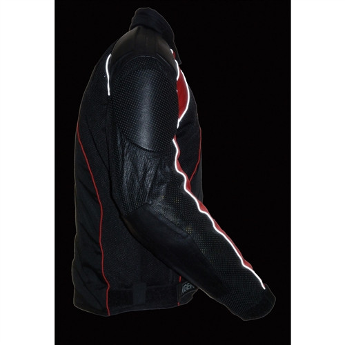 Mesh & Leather Red Armored Motorcycle Jacket | Milwaukee – Leather Bound NJ