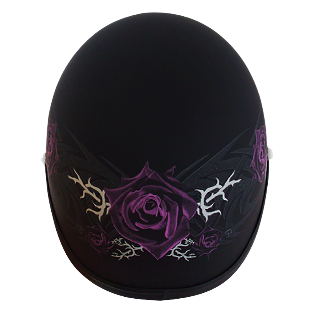 Purple Rose Ladies Novelty Helmet by Daytona - Lightweight & Stylish ...