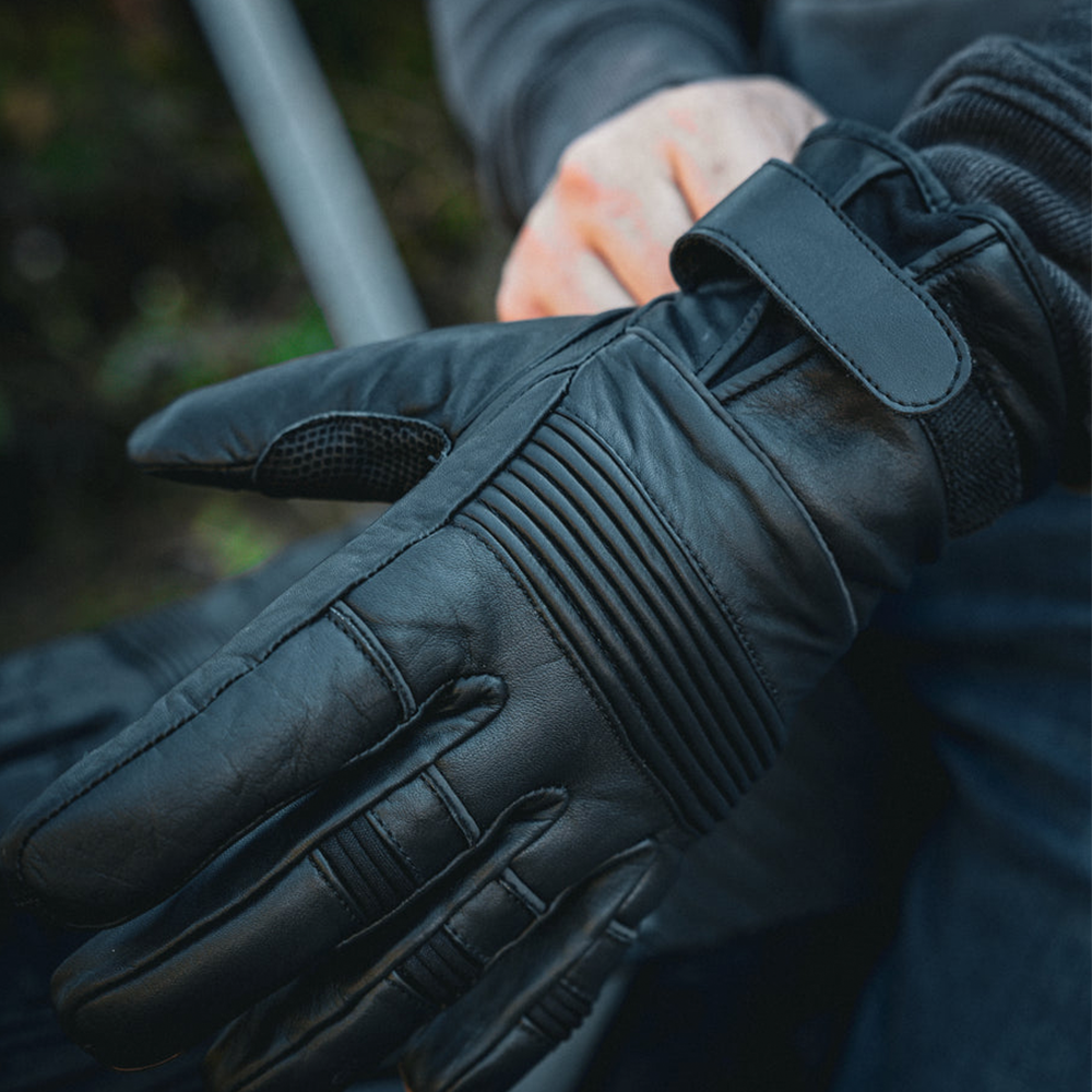 Waterproof Leather Motorcycle Gloves | Men's Riding Gear | Leather Bound NJ