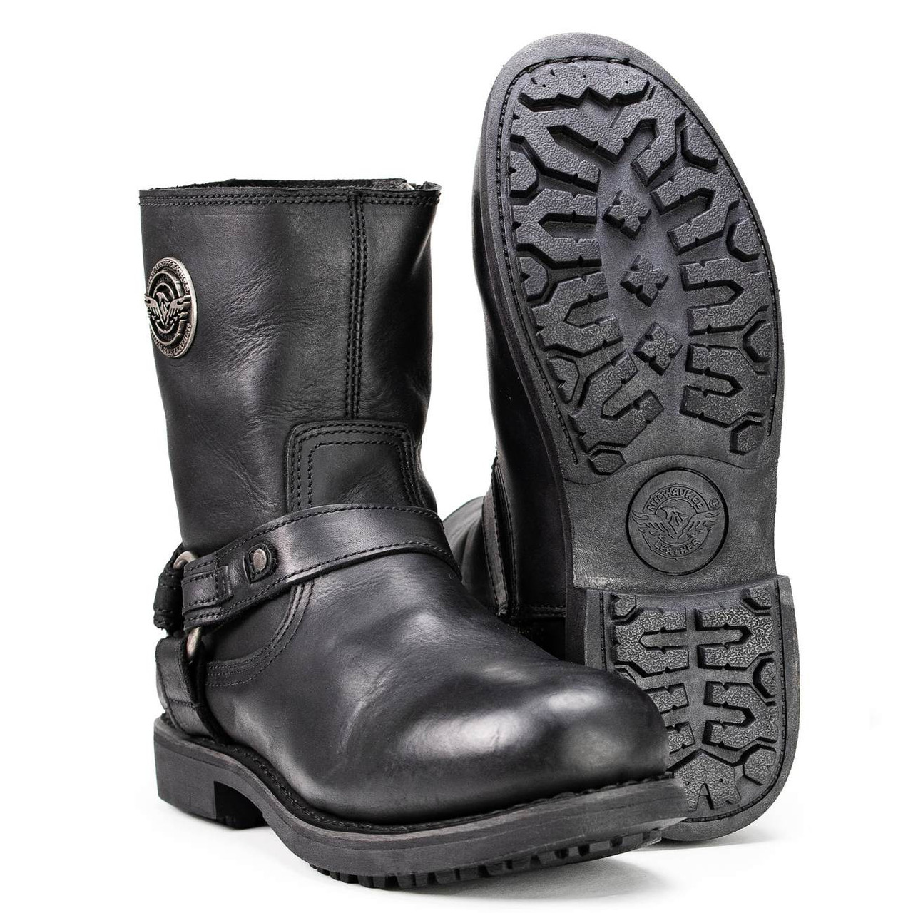 Milwaukee Short Harness Motorcycle Boots | Leather Bound NJ