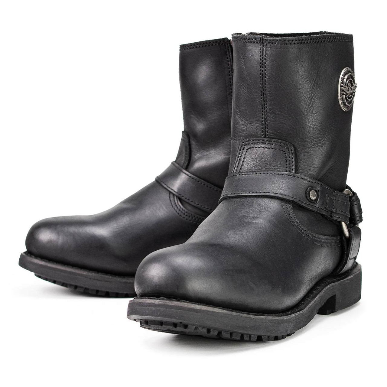 Milwaukee Short Harness Motorcycle Boots | Leather Bound NJ