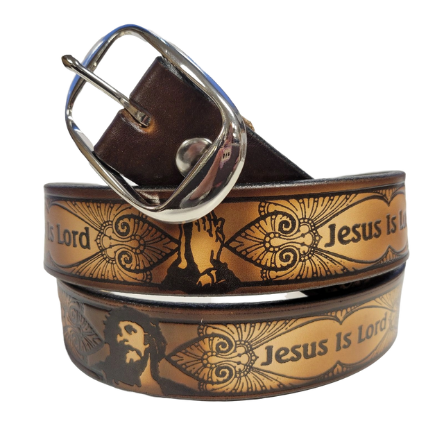 Jesus is Lord Leather Belt – USA Made | Leather Bound NJ