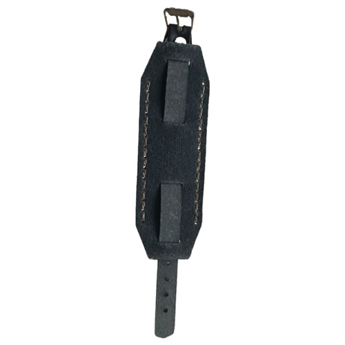 Black Studded Leather Wide Watch Band | USA Made | Leather Bound NJ
